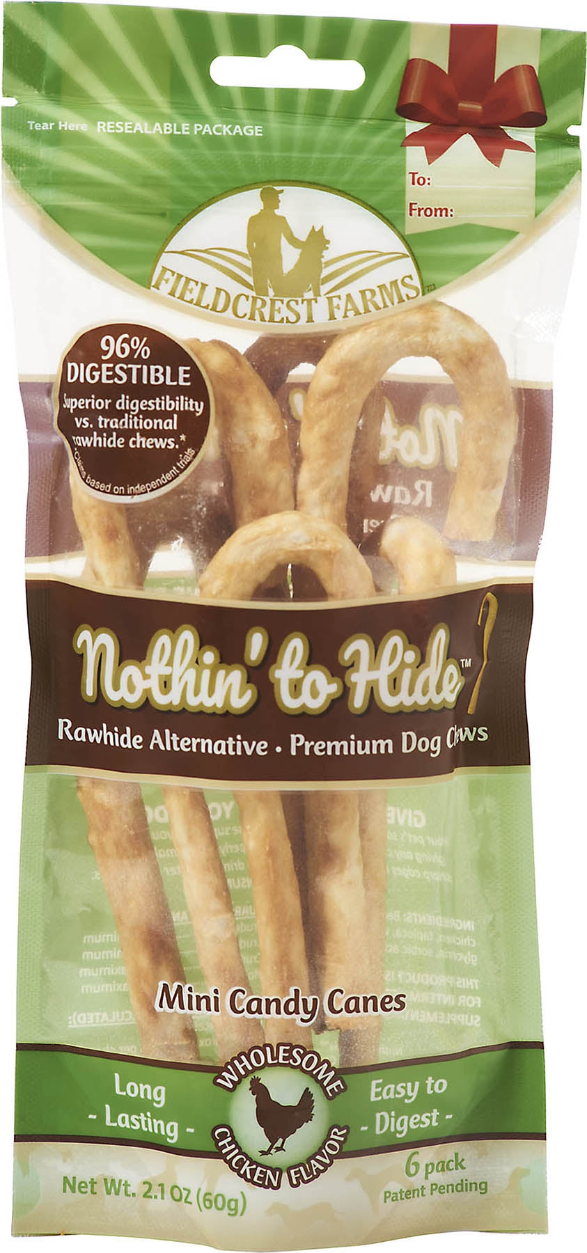 Fieldcrest Farms Nothin' To Hide Mini Candy Cane Dog Chews – Pet Supplies